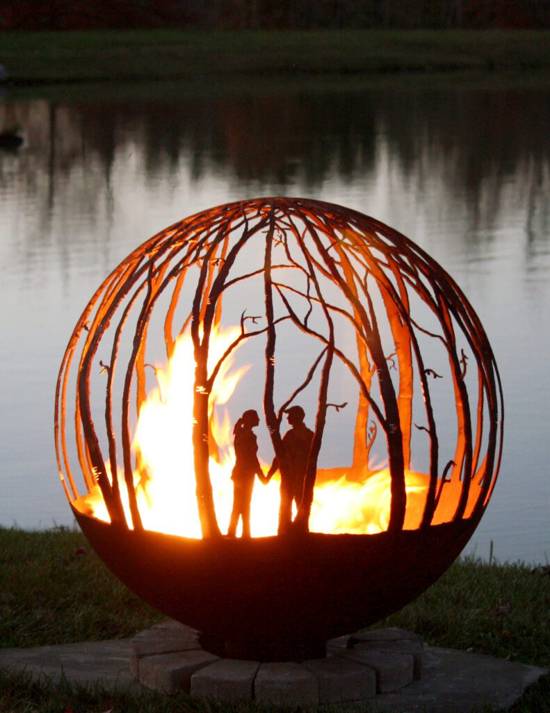 Winter Woods Fire Pit Sphere Design Your Own