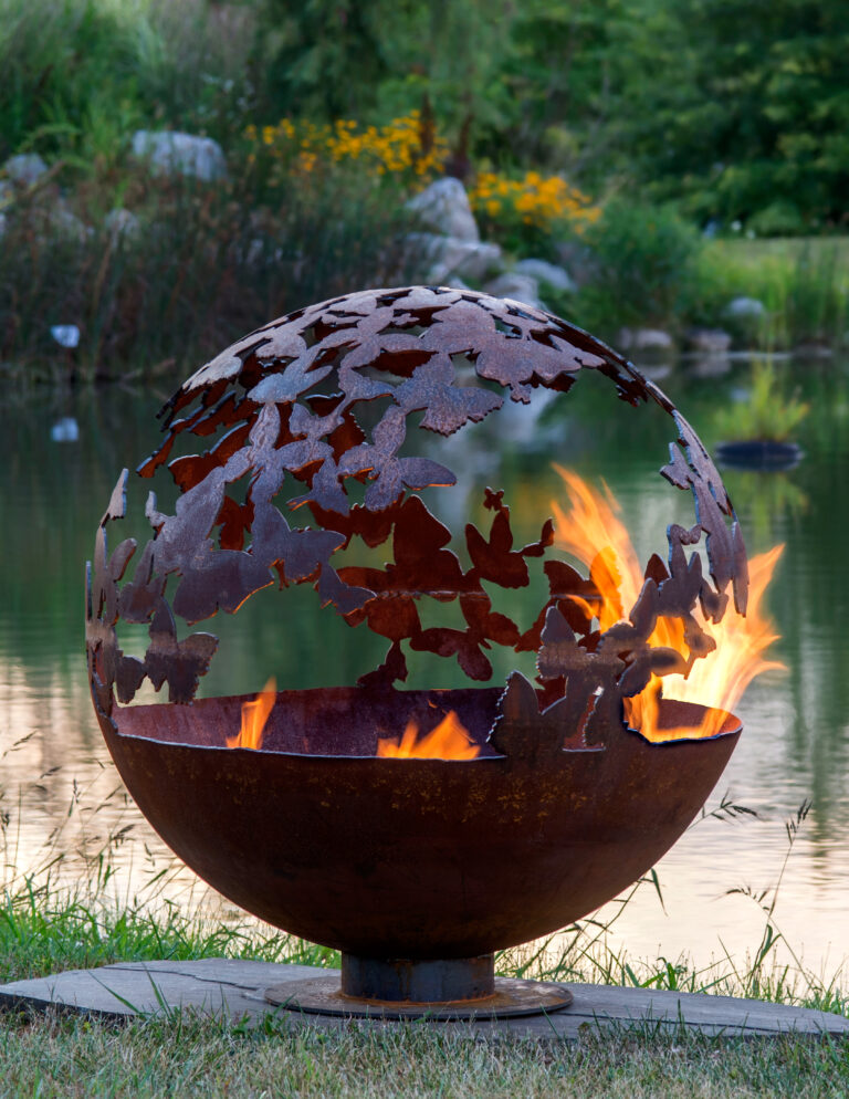 Wings - Butterfly Fire Pit Sphere | The Fire Pit Gallery