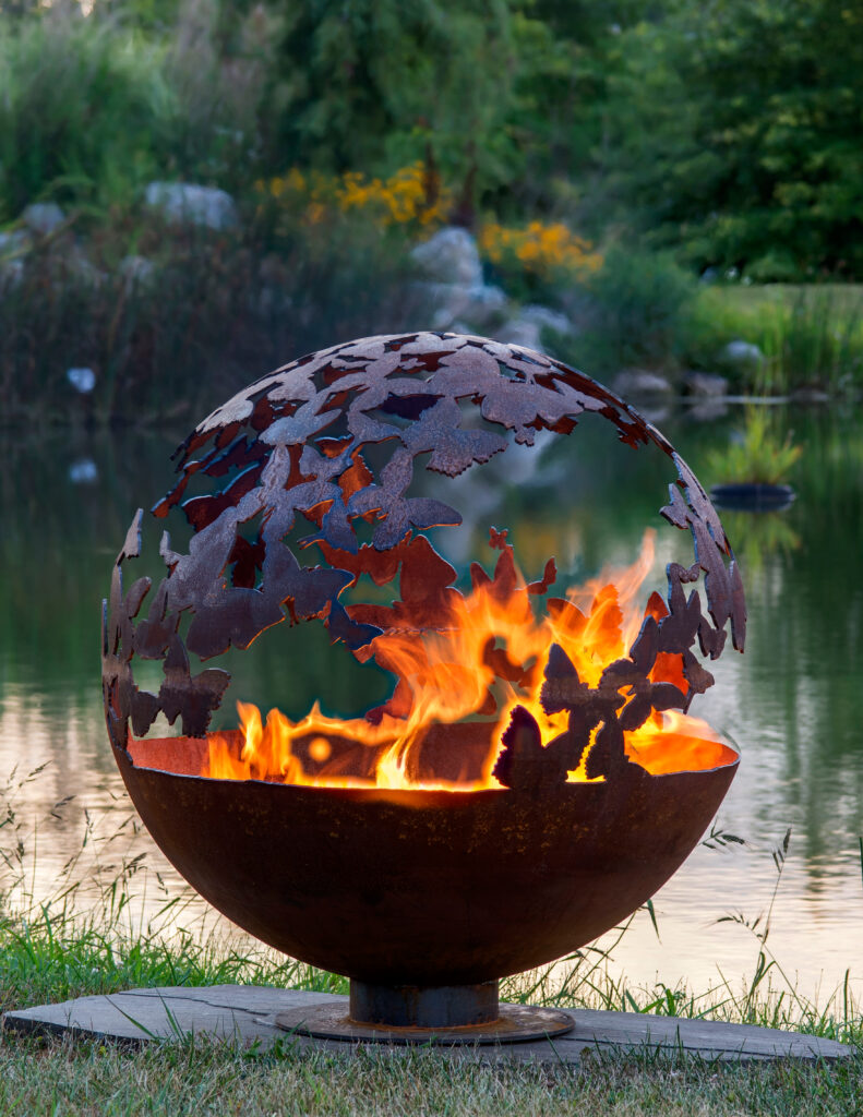 Wings - Butterfly Fire Pit Sphere | The Fire Pit Gallery