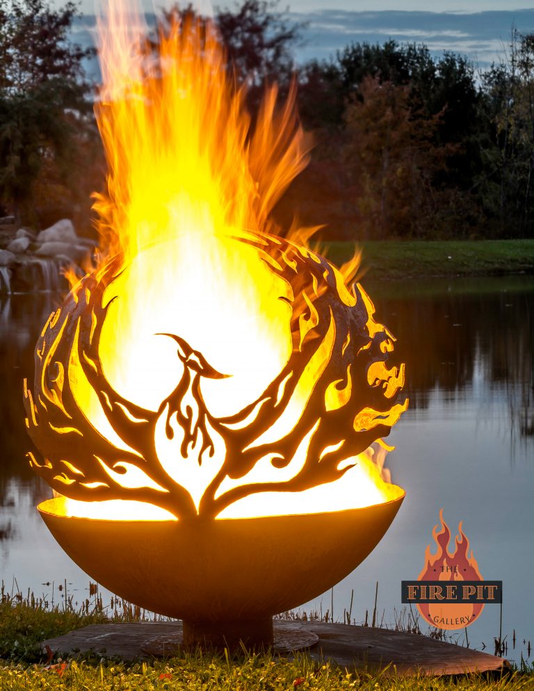 Phoenix Rising Fire Pit Sphere | The Fire Pit Gallery