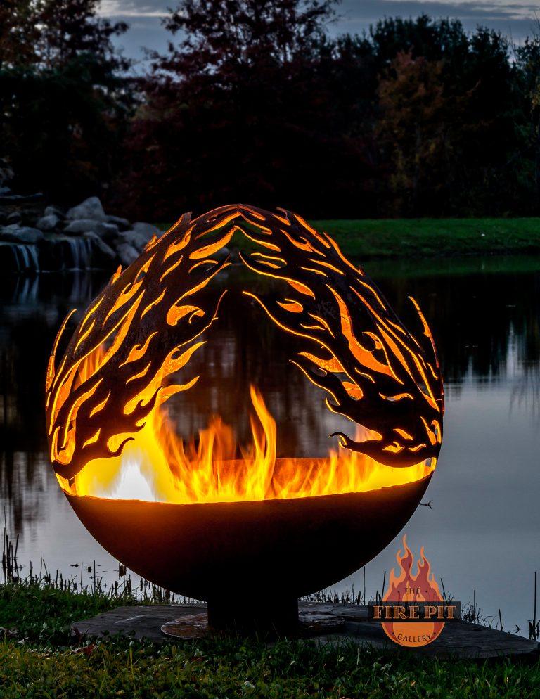 Phoenix Rising Fire Pit Sphere | The Fire Pit Gallery